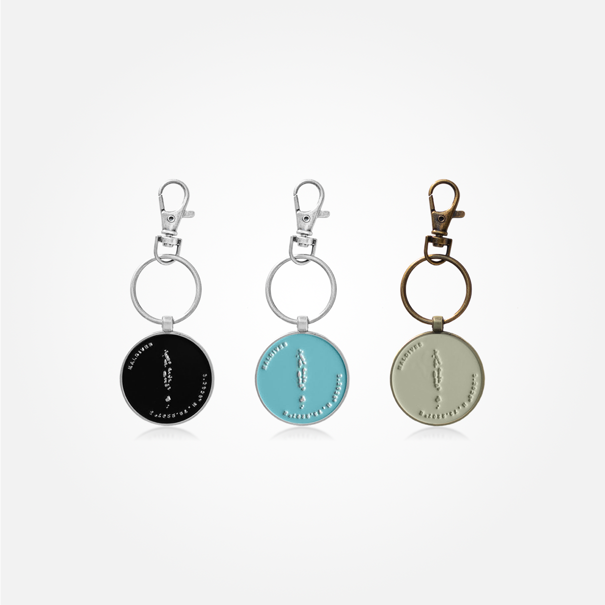 Maldives Map & Coordinates Keychain – Oevaali Art Shop